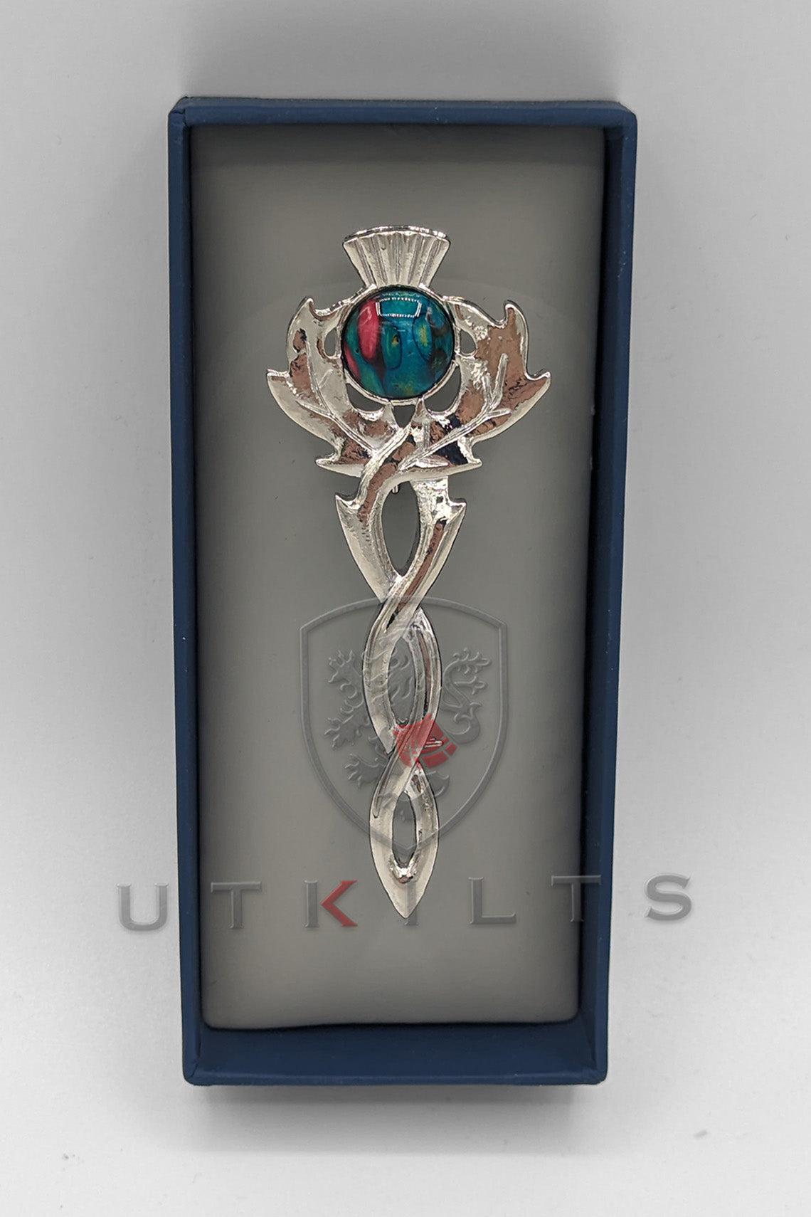Kilt Pin – Heathergem Thistle Twist, Icon of Scotland | UTKilts – UT Kilts