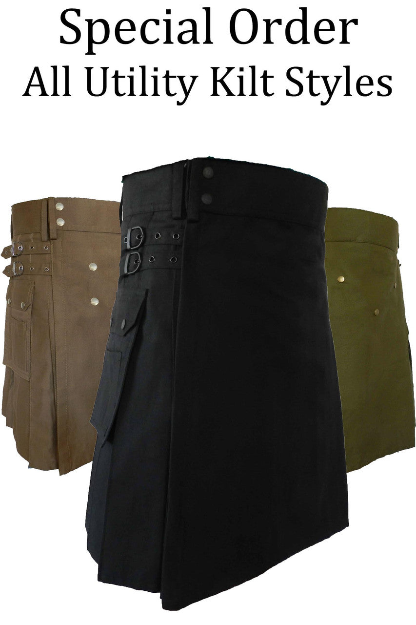 Utility Kilt Special Order Custom Styles Colors Available Ut Kilts
