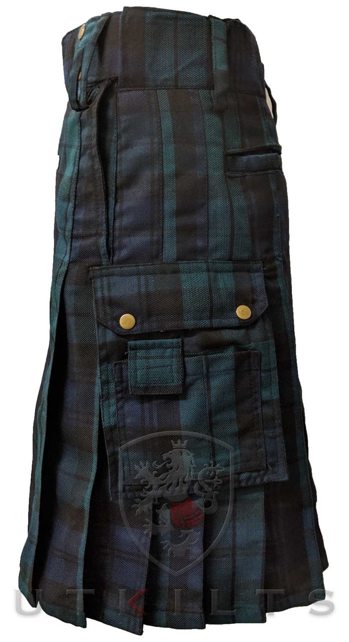 Ultimate Utility Kilt Black watch with Comfort Waist – UT Kilts